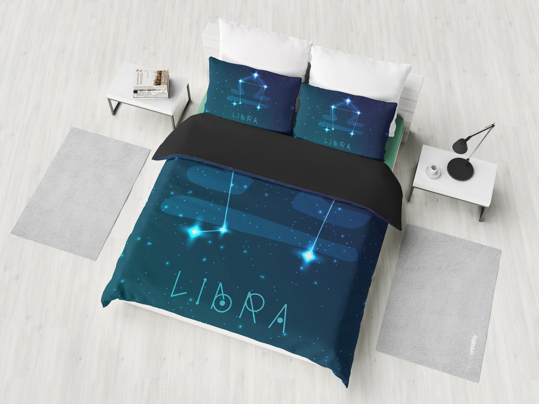 Libra Zodiac Sign Astrology Bedding Set Duvet Cover 2 Pillow - Etsy