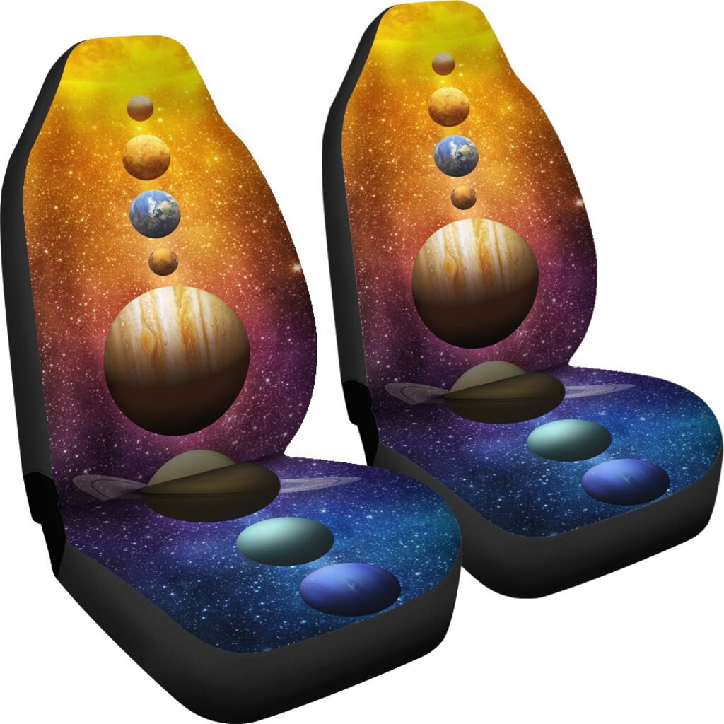 Colorful Galaxy Universe Space Planets Car Seat Covers Pair 2 - Etsy