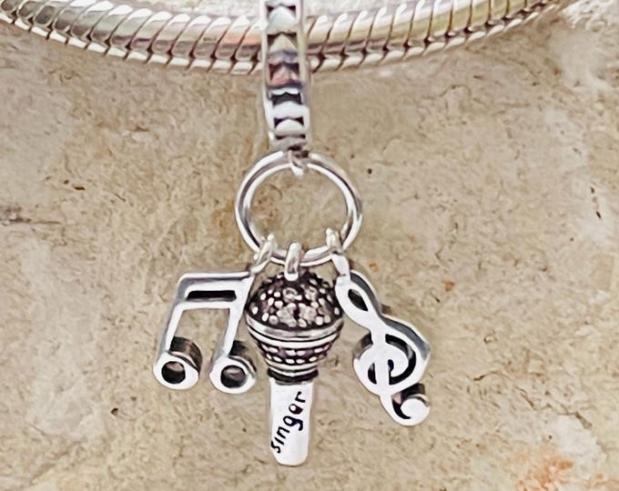 Singer Charm, Singer Jewelry, Microphones Charm, Charm for Charm ...
