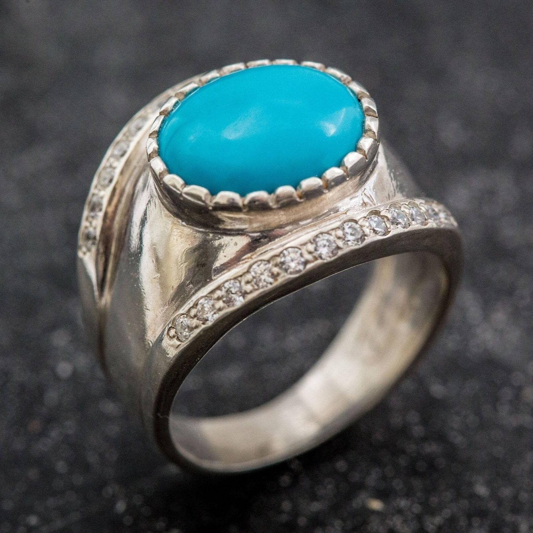 Turquoise Ring, Natural Turquoise, December Birthstone, Vintage ...
