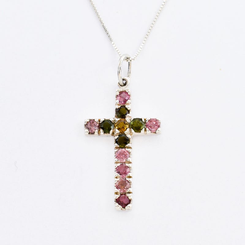 Pink Cross Necklaces - Etsy
