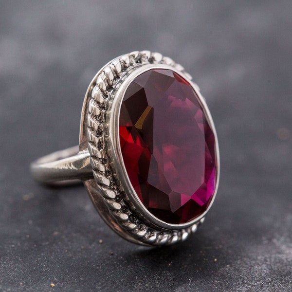 Large Ruby Ring - Etsy