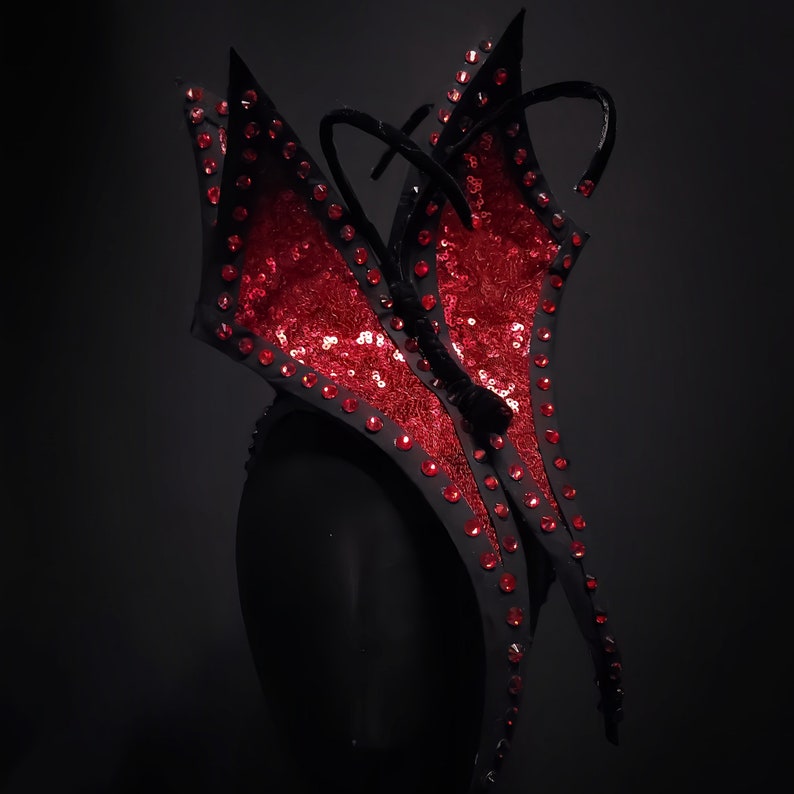 Red and Black Double Butterfly Headdress - Etsy