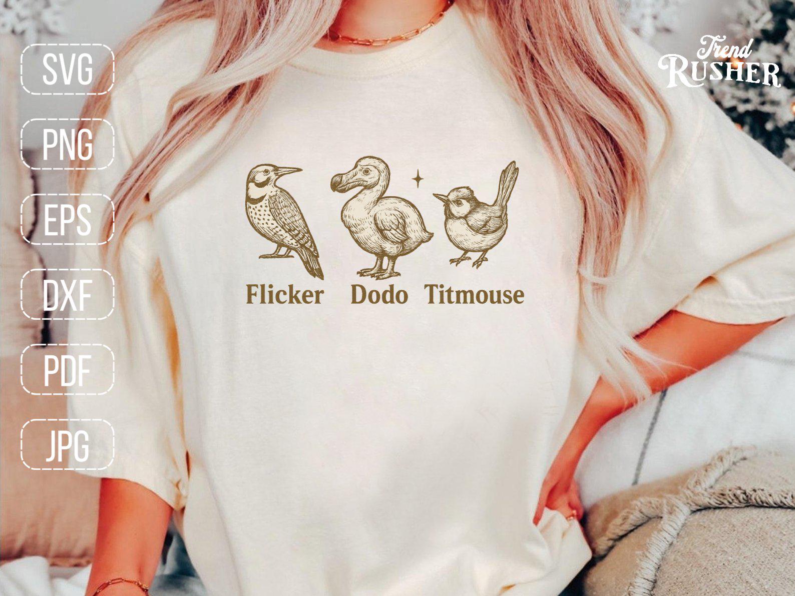 Flicker Dodo Titmouse SVG Funny Bird Clever Birdwatcher Humor Png ...