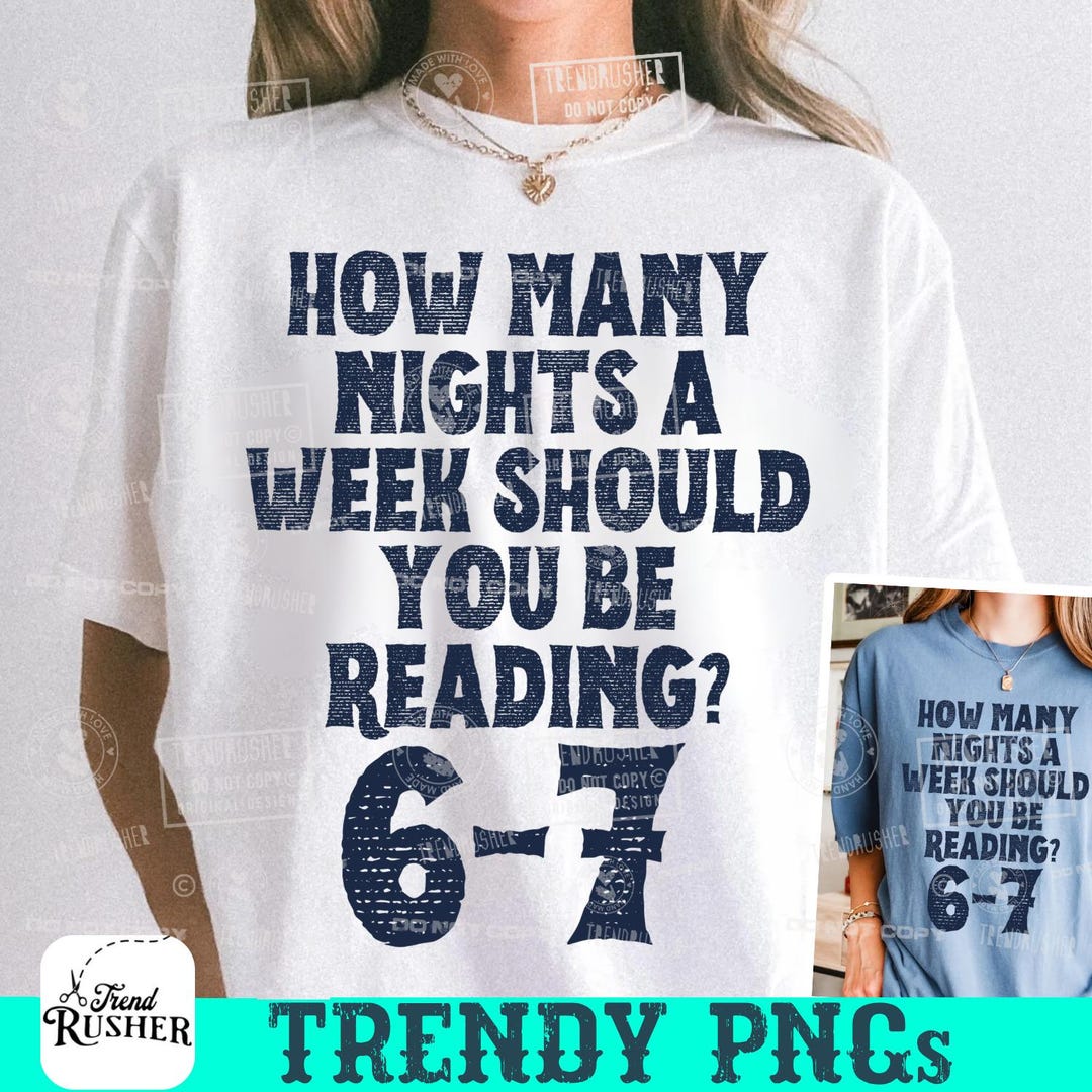 How Many Nights Reading PNG Digital, Reading Quote PNG, Reading Design ...
