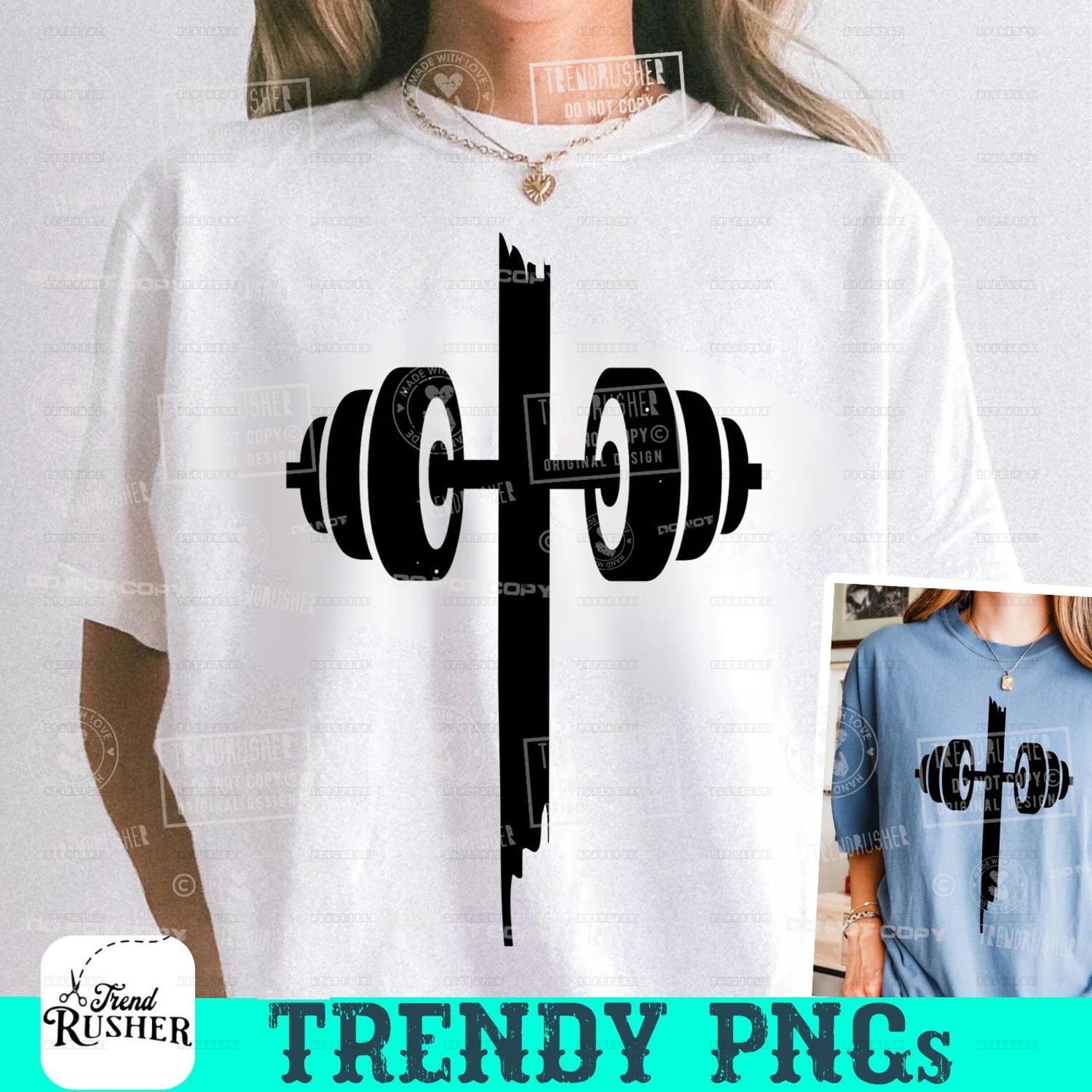 Dumbbell Cross Png Funny Christian Workout Gym Png Faith Fitness Humor ...