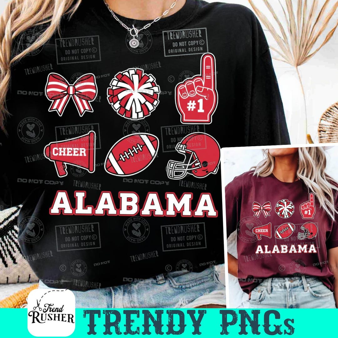 Alabama Cheer PNG, Digital Cheerleader Graphics, Football Helmet ...