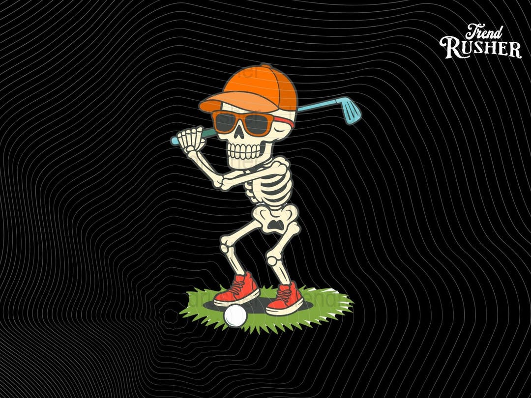Skeleton Golf PNG: Halloween Funny Golfer Art (digital Download) - Etsy