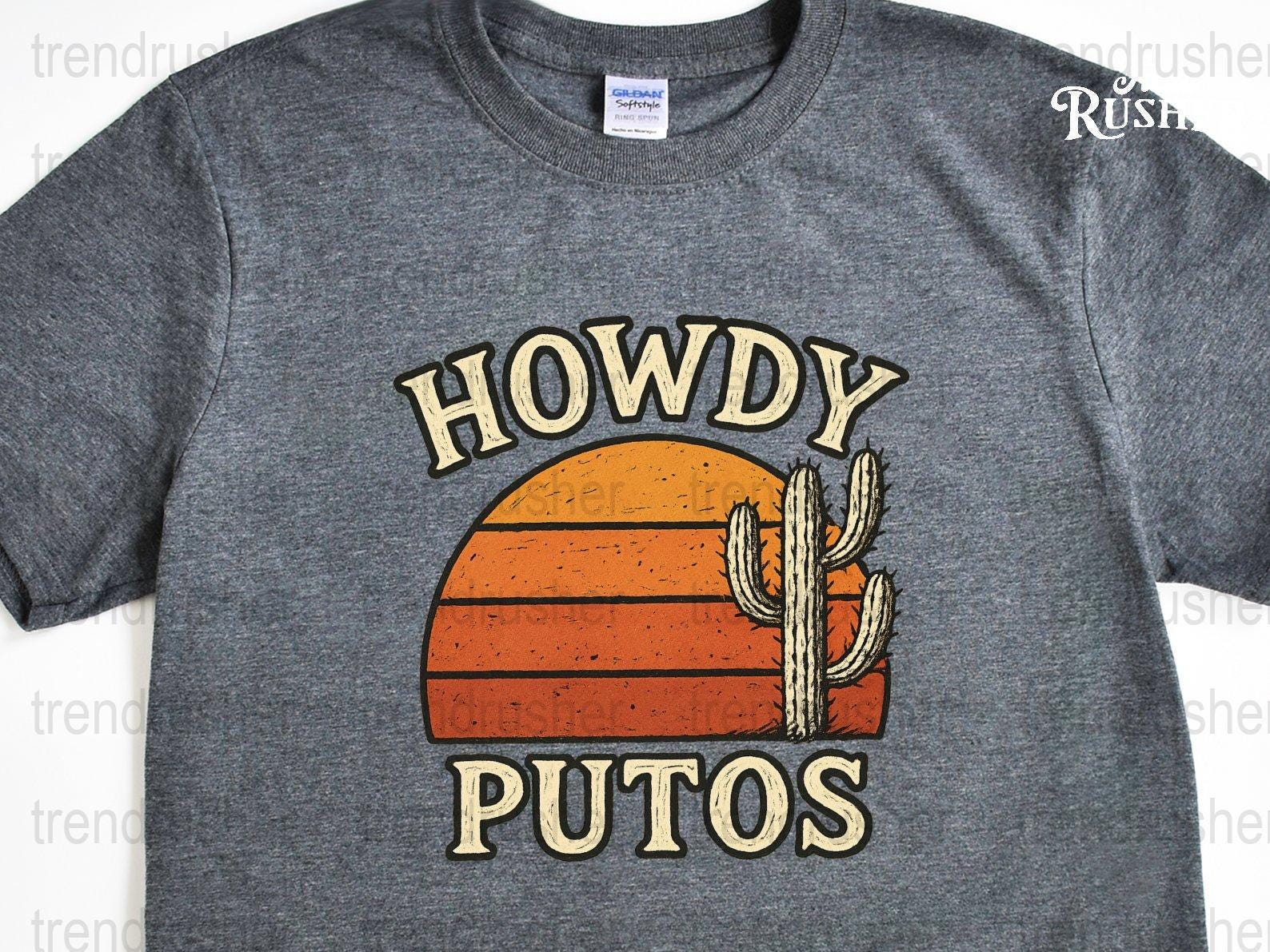 Howdy Putos Png | Wild West Humor Png | Cactus and Attitude Quote ...