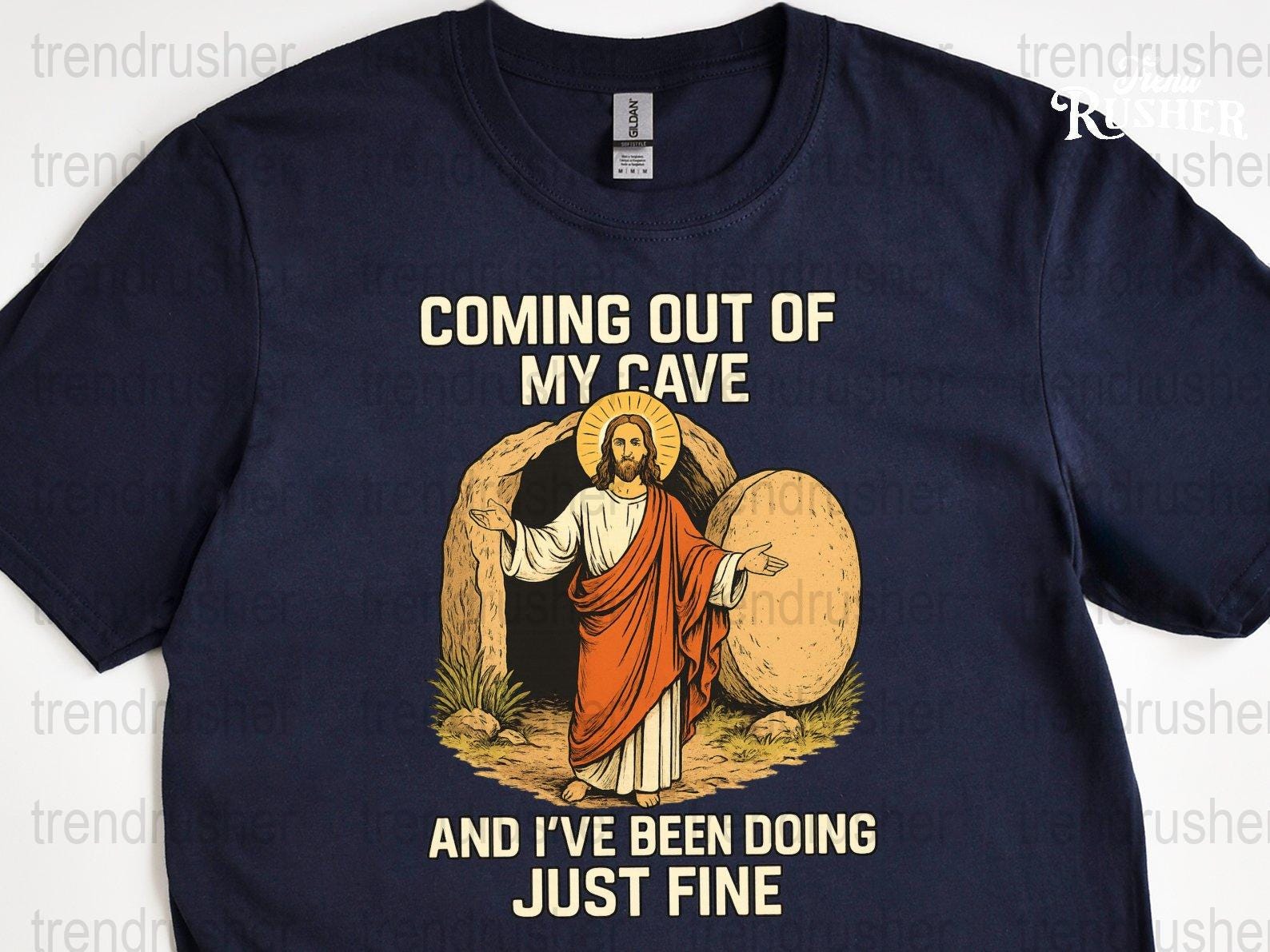 Jesus Coming Out of My Cave and I've Been Doing Just Fine Png | Funny ...