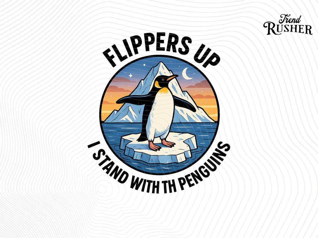 Flippers up I Stand With the Penguins Png Political Penguin Humor Png ...