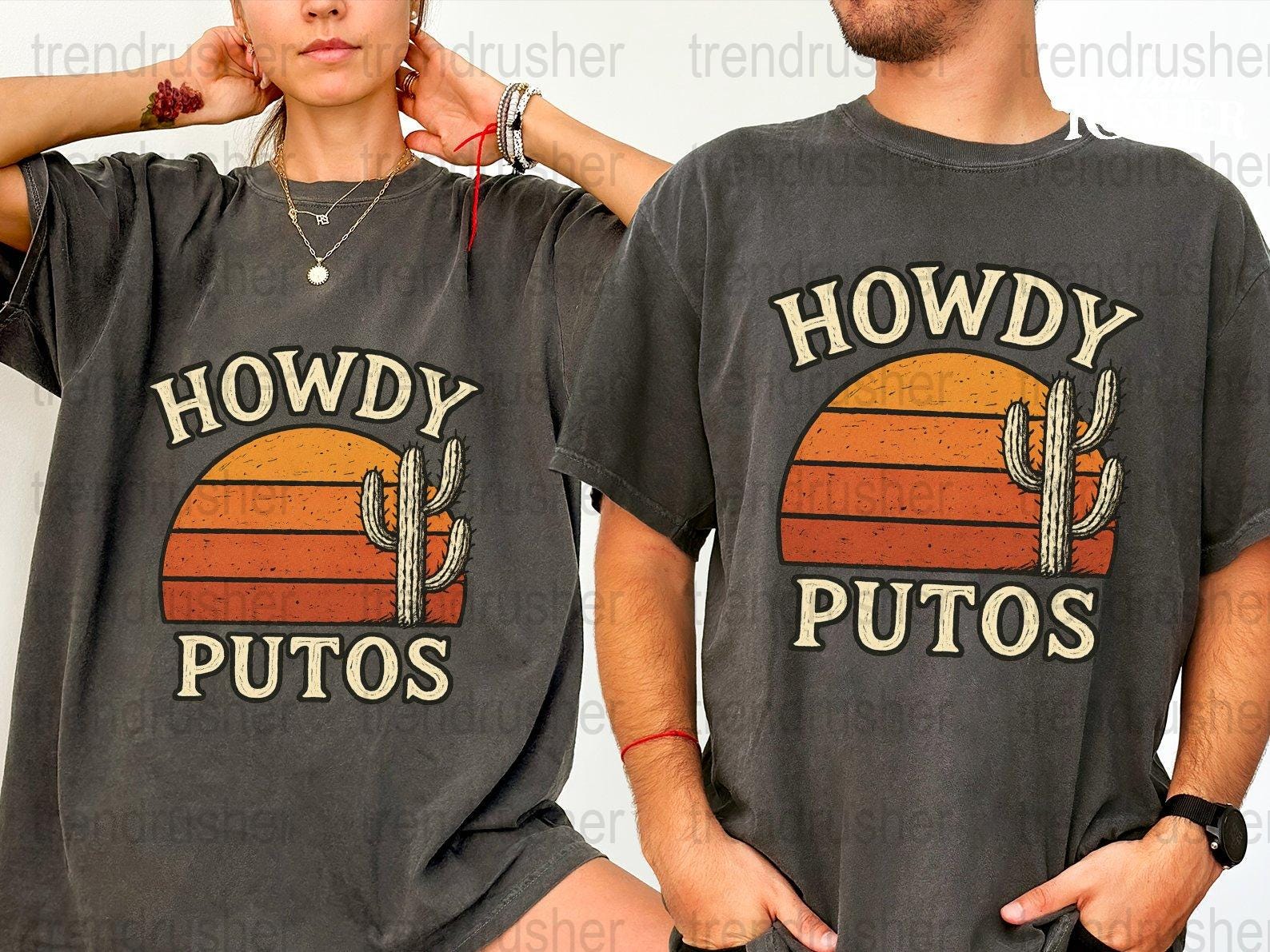 Howdy Putos Png | Wild West Humor Png | Cactus and Attitude Quote ...