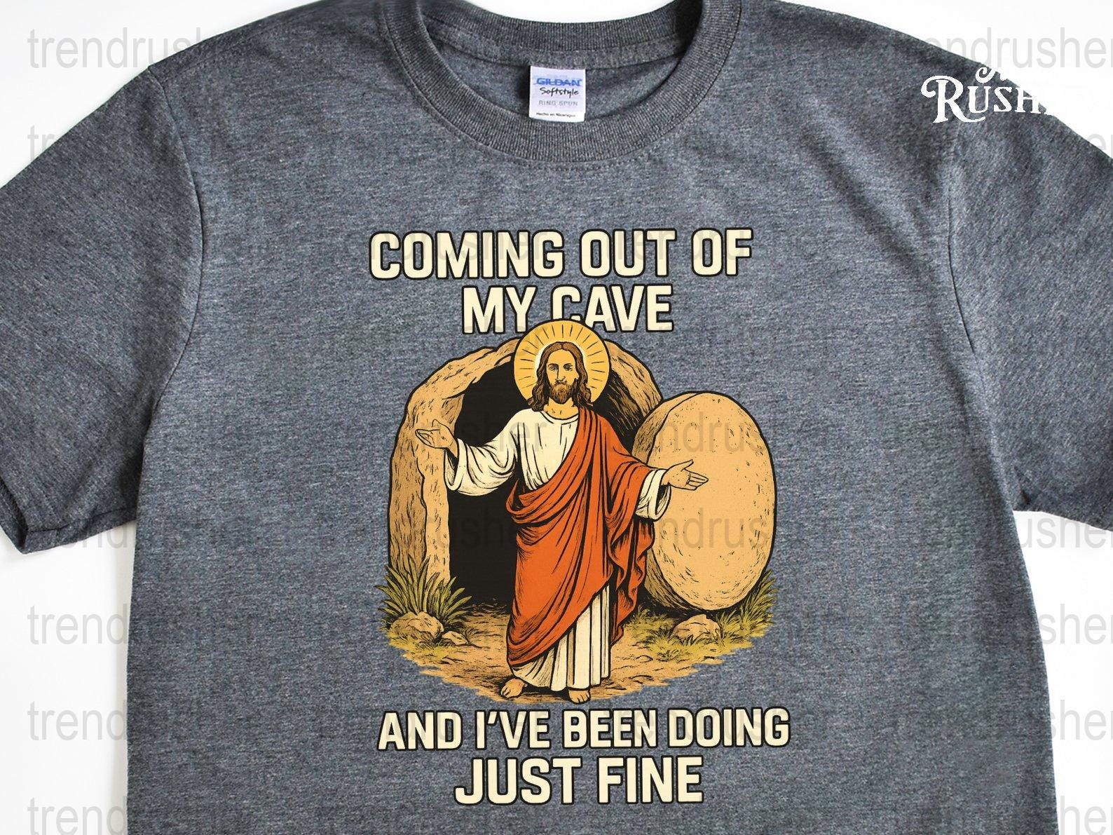 Jesus Coming Out of My Cave and I've Been Doing Just Fine Png | Funny ...