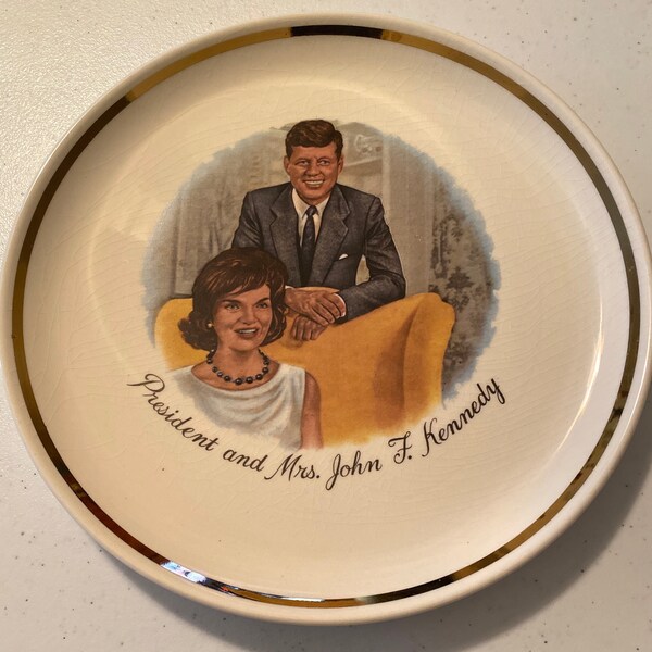 President and Mrs. John F. Kennedy Plate - Etsy