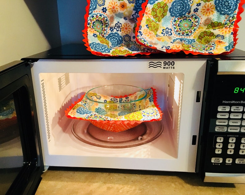Orange Multicolored Microwave Bowl Cozy - Etsy