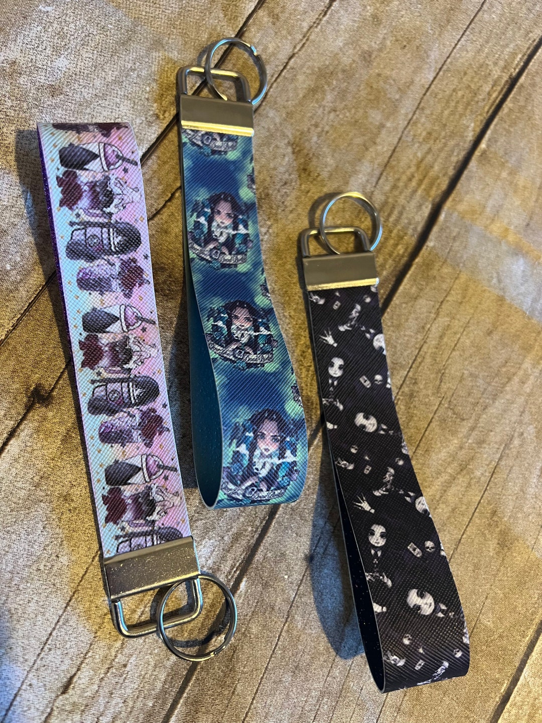 Wednesday Addams Keychain, Wednesday Wristlet - Etsy