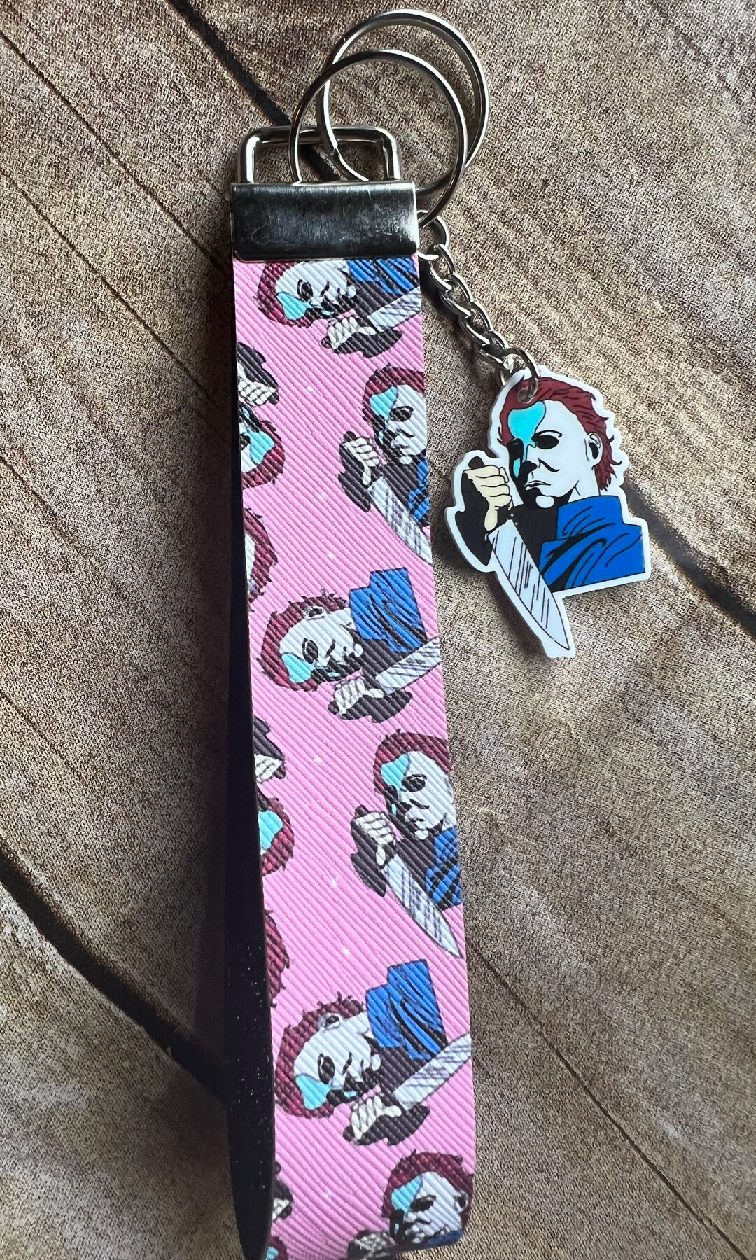 Michael Myers Keychain, Halloween Keyfob, Wristlet - Etsy
