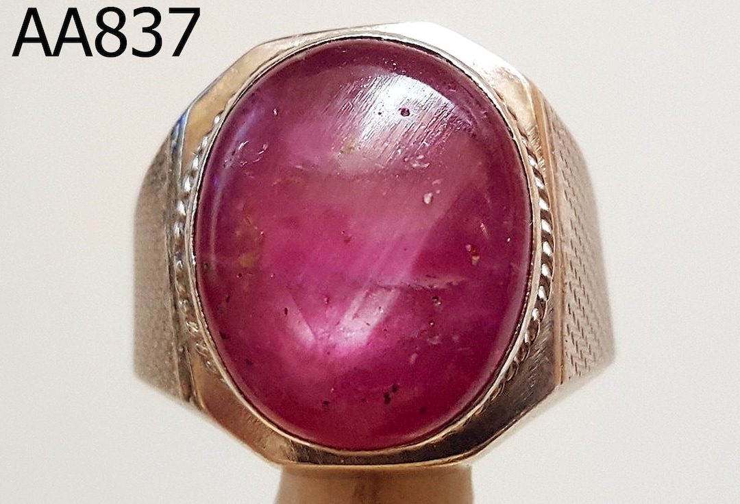 Power Golden Triangle Burma Red RUBY Thai Real Silver Ring aa837c - Etsy
