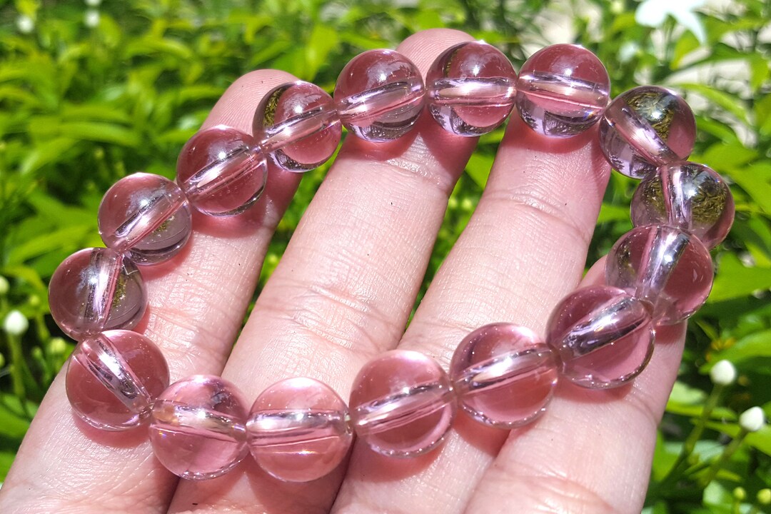 10mm Mystic Pink Energy Naga Eye Crystal Gems Stone Beads Lovely Lucky ...
