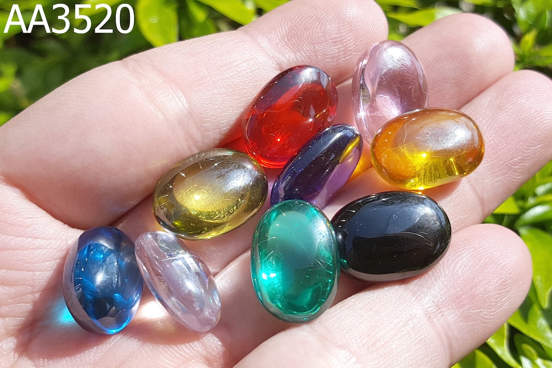 17mm Powerful Nok Phra Gow 9 Colors Gems Stone Naga Eye Crystal Shape ...