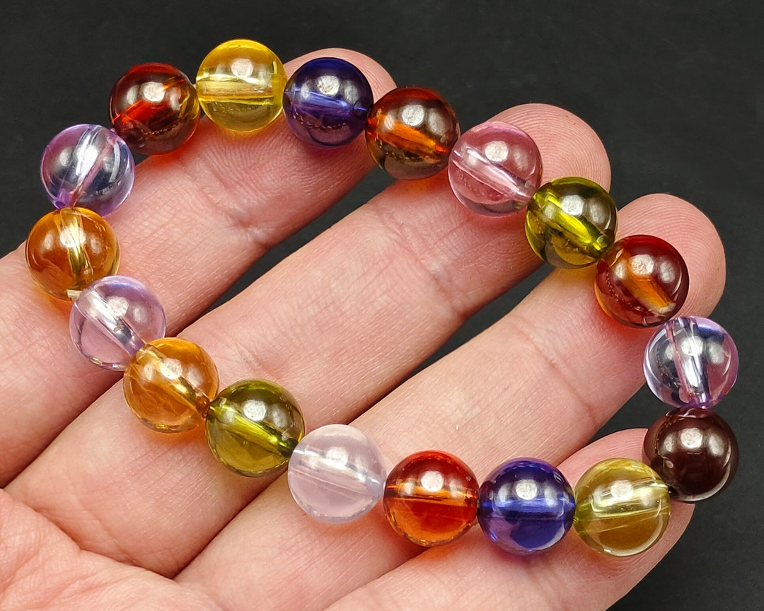 10mm Rare Mystic Multi Color Naga Eye Crystal Gemstone LP Somporn Holy ...