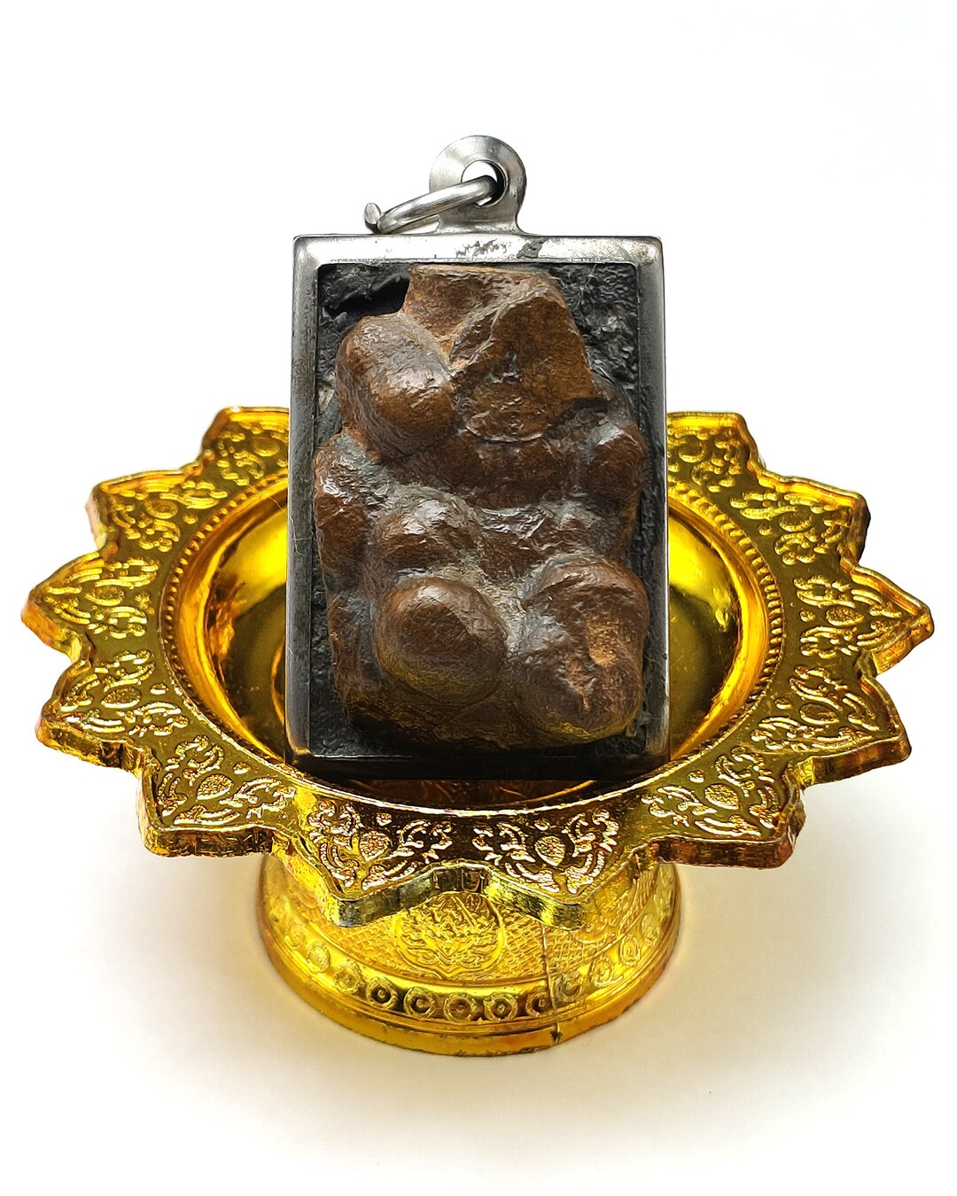 Leklai Mineral Umklum Stone Fetish Talisman Protect Famous Pendant Thai ...