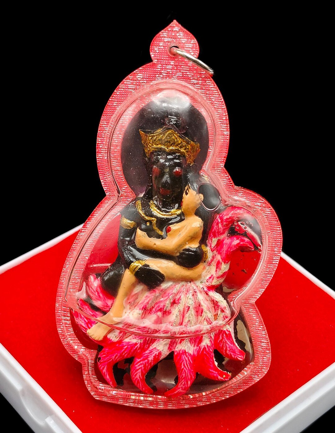 Cased Oil Phra Ngang Red Eye Lady Fox 9 Tail Love Attraction Charm ...