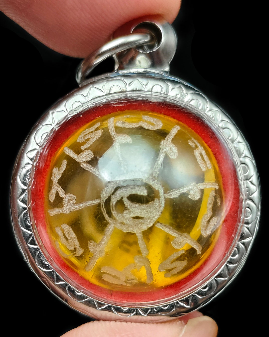 Look Om Yellow Crystal Ball Manee Nopparat Look Kaew LP Doo Wat Sakae ...