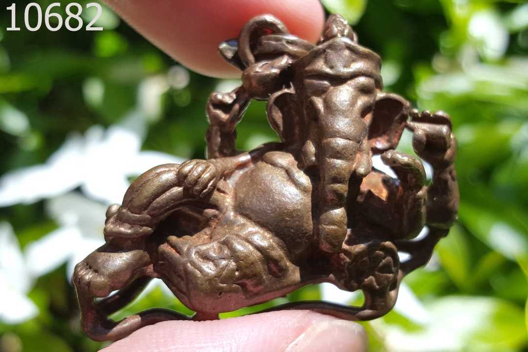 Bronze Phra Pikanet Ganesha God of Hindu Success Amulet #10682a - Etsy
