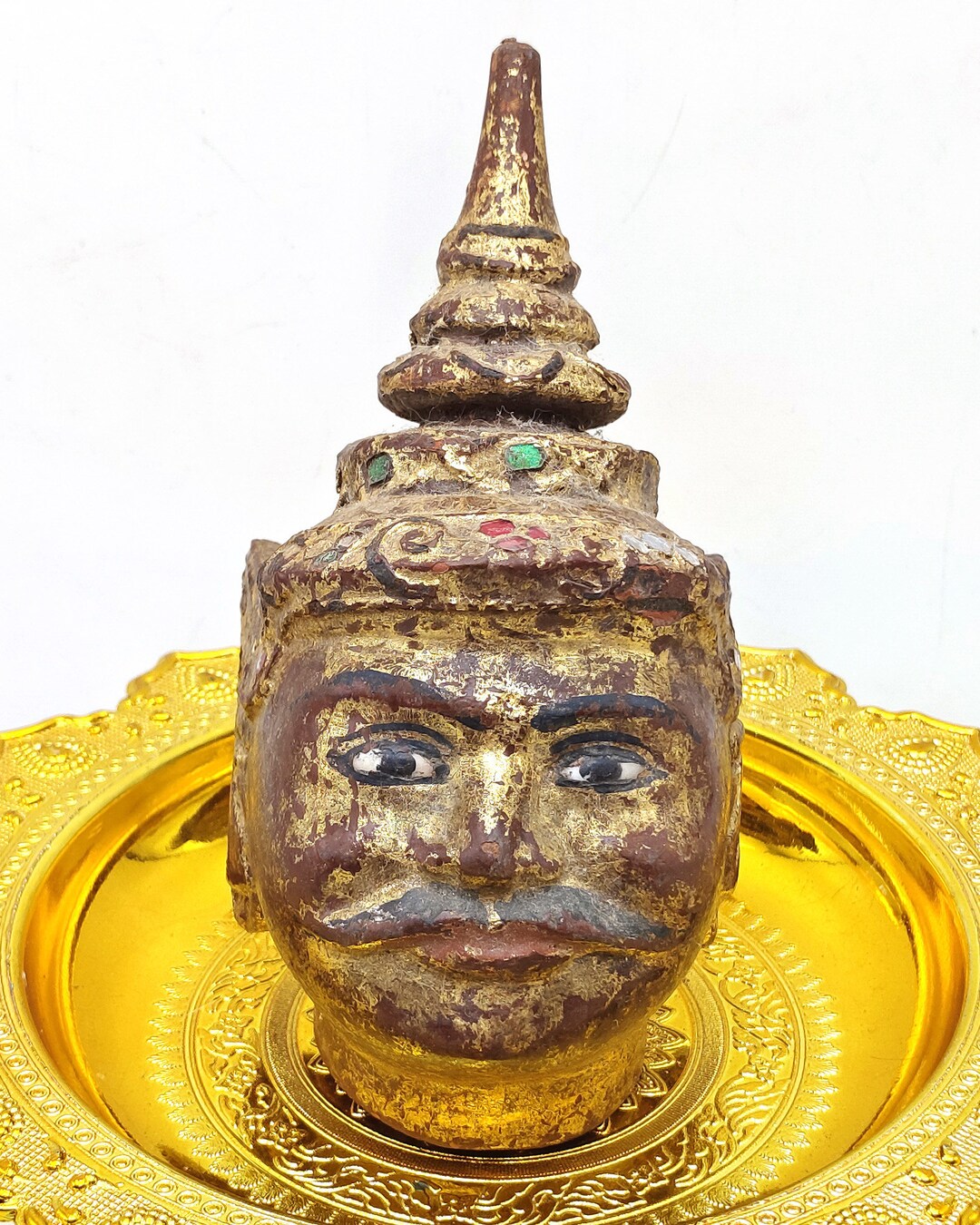 5" Vintage Thai Burmese Soldier Handmade MARIONETTE WOOD PUPPET Buddha ...