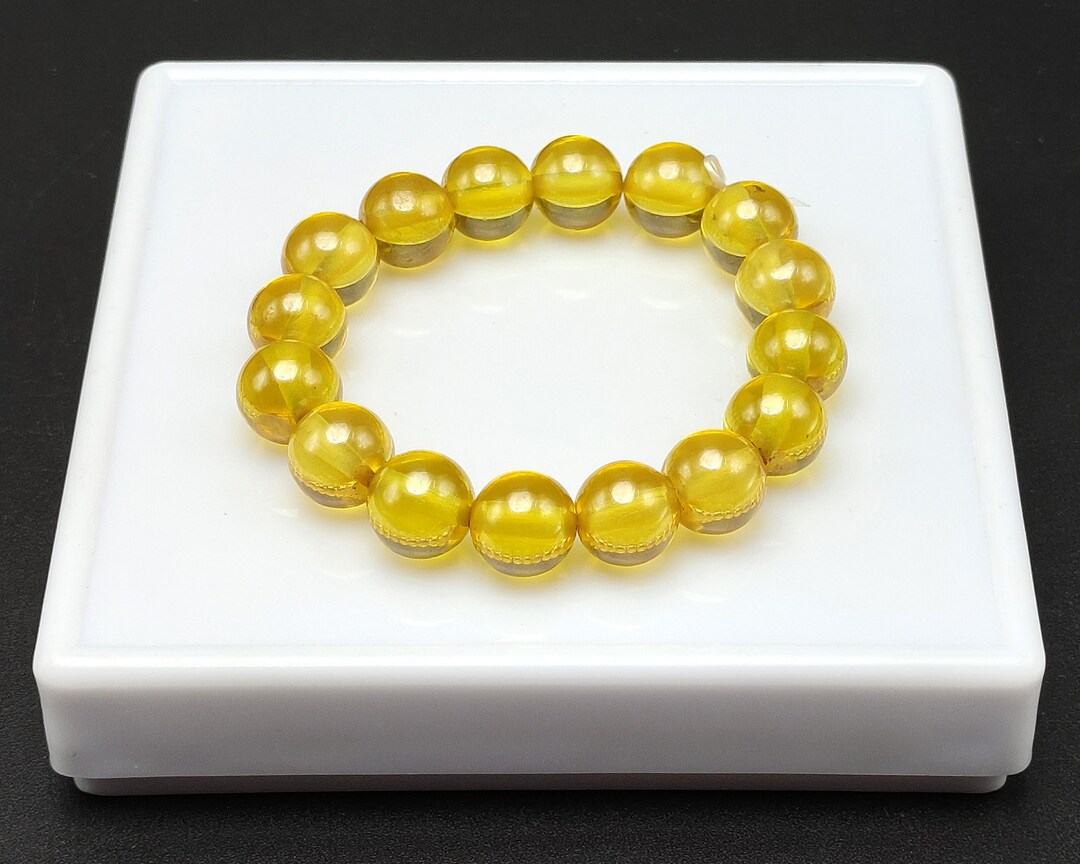 Collection Mystic Yellow Naga Eye Crystal Gemstone Wealth Lucky Beads ...