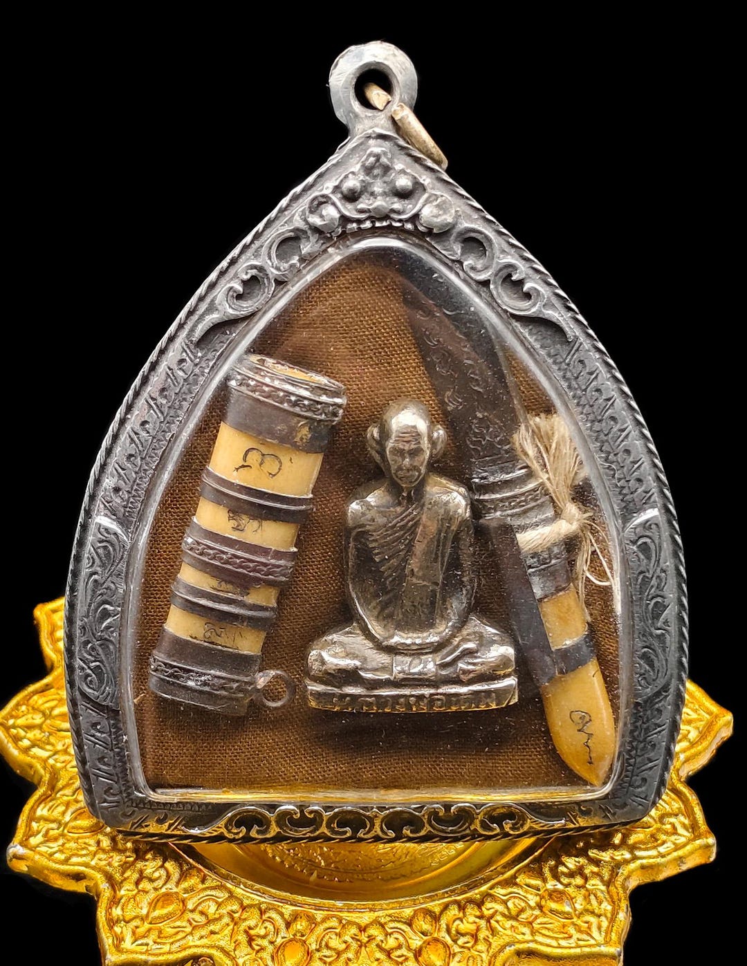Rare LP Derm Wat Nong Pho Meed Mor Magic Knife Sacred Charm Protect ...