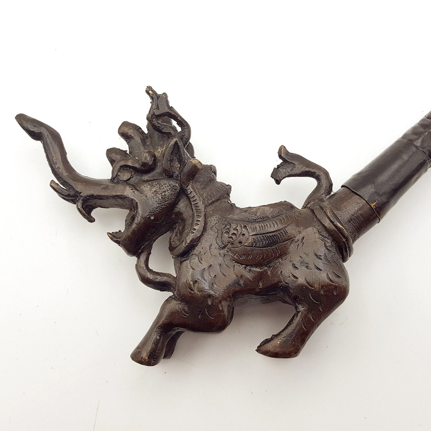 Antique Bronze Carved Ganesh Smoking Pipe Golden Triangle | Etsy