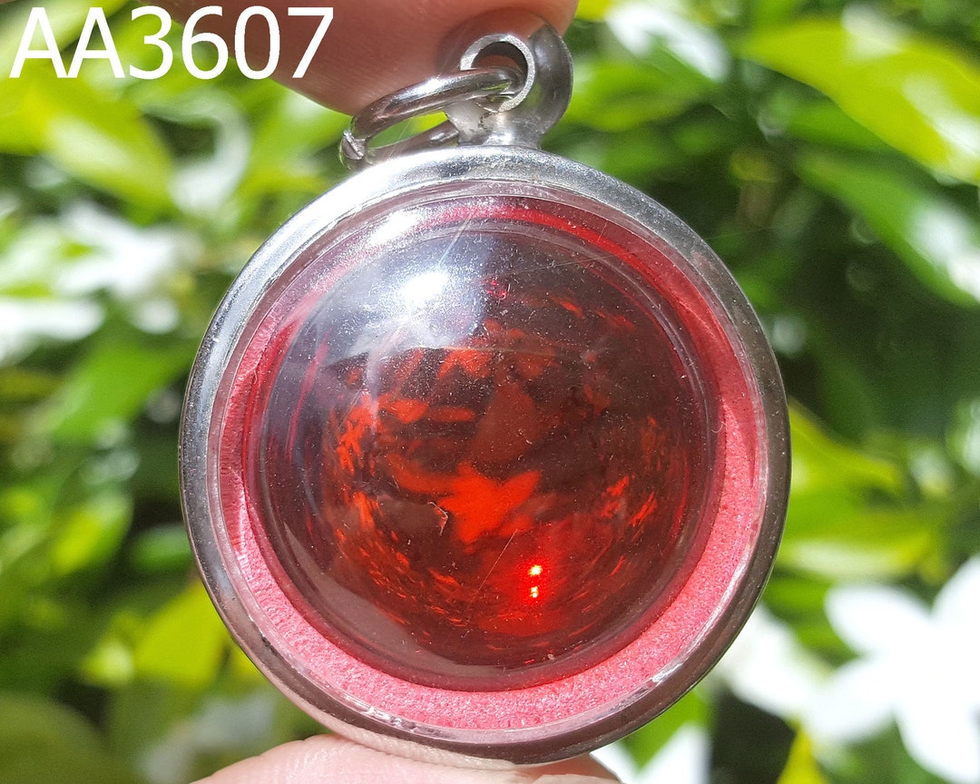 Mystic Energy Red Button Naga Eye Crystal Gems Stone Charm Talisman ...