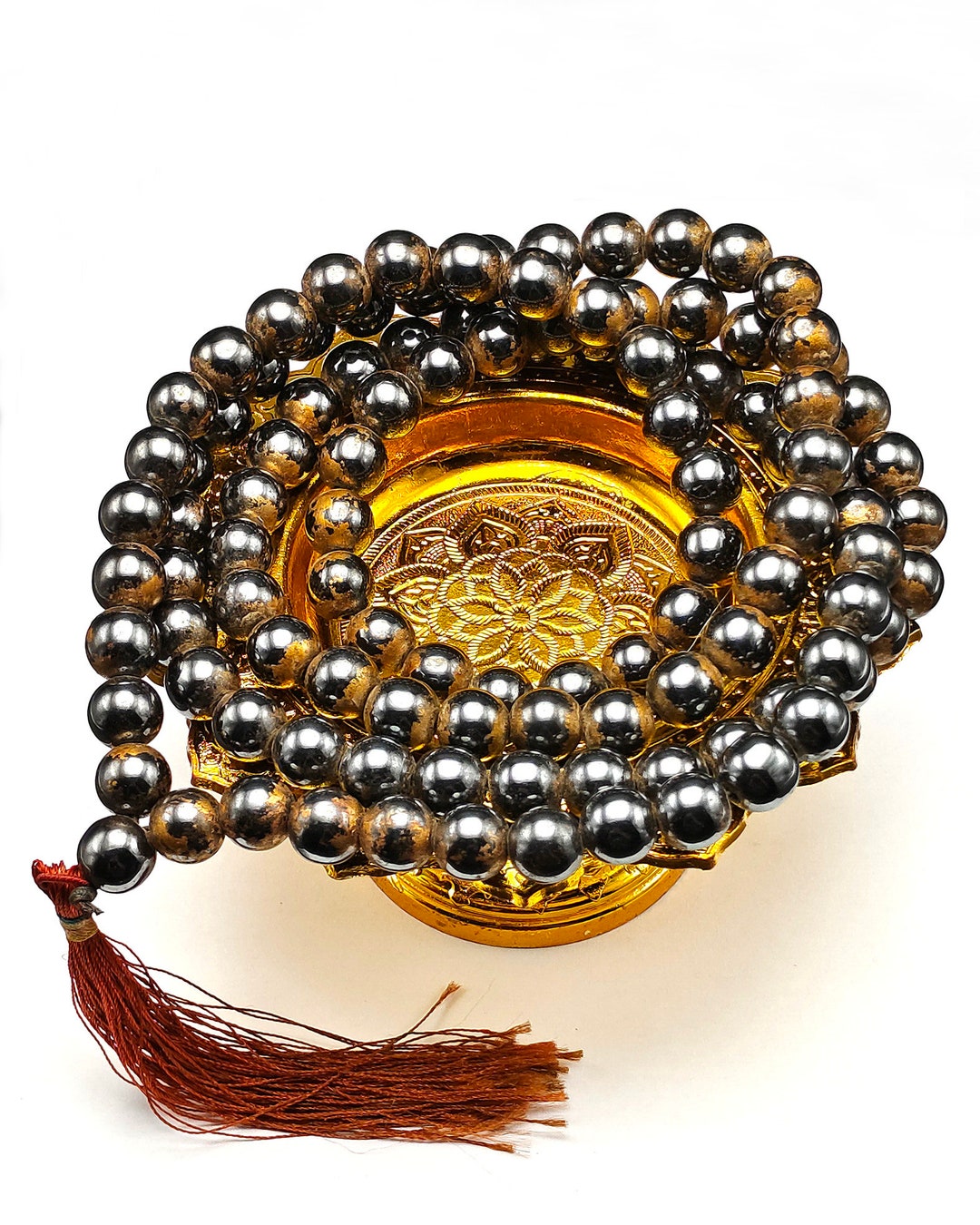 Black Leklai Magnetic Somdej Toh Wat Phra Kaew Mala 108 Beads Protect ...