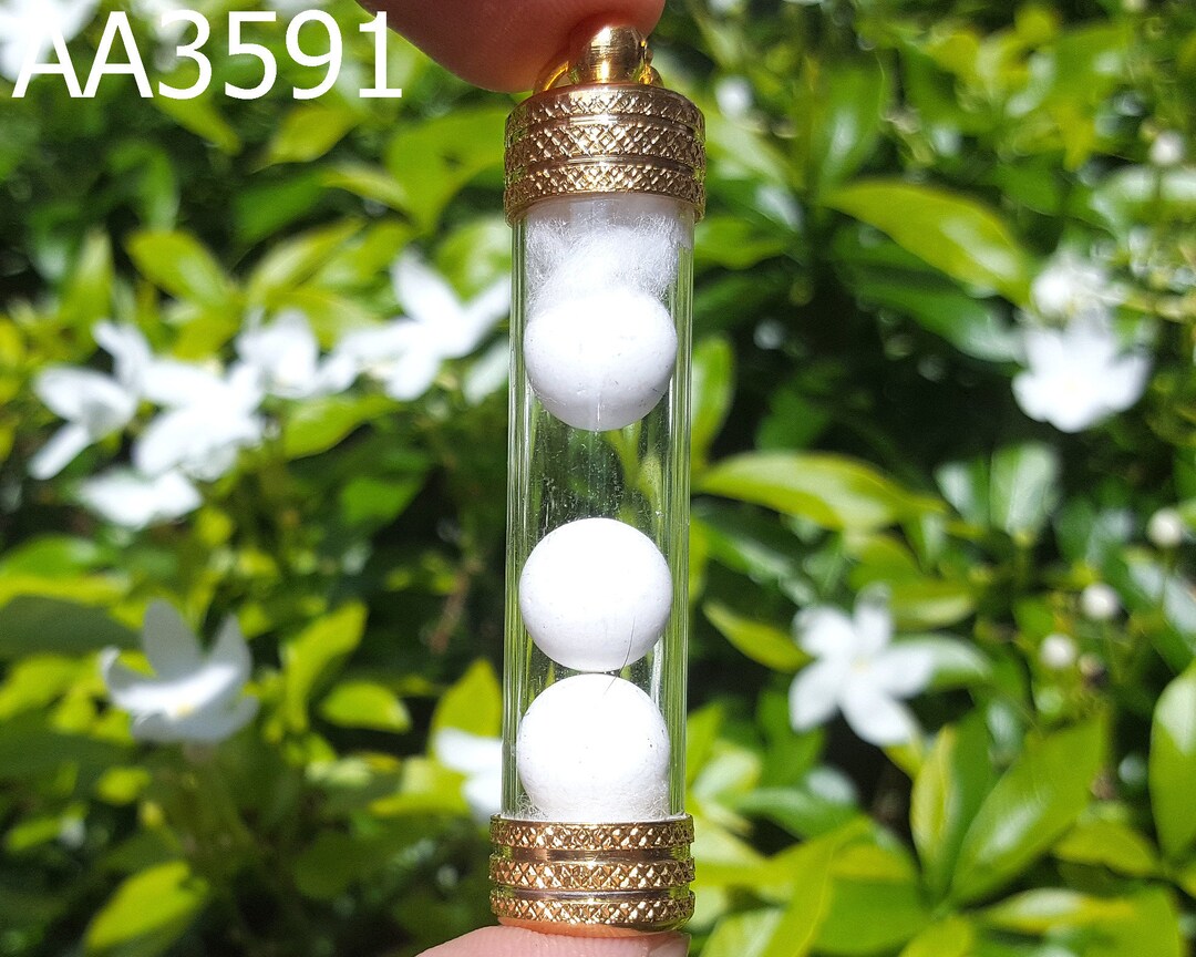 White Leklai Pearl Natural Stone Charm Protect Talisman Wealth - Etsy
