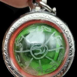 Look Om Green Crystal Ball Manee Nopparat Look Kaew LP Doo Wat Sakae ...