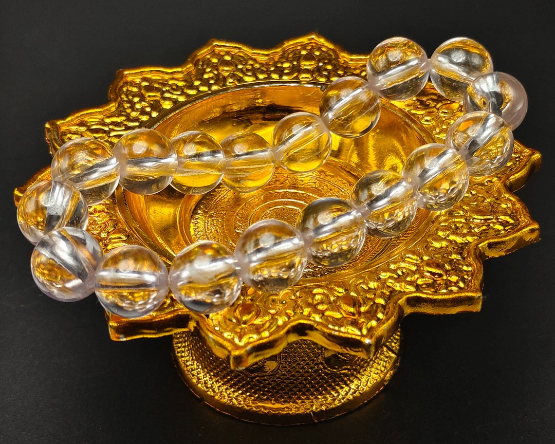 10mm Mystic White Naga Eye Serpent Phaya Nak Crystal Gemstone Mala ...