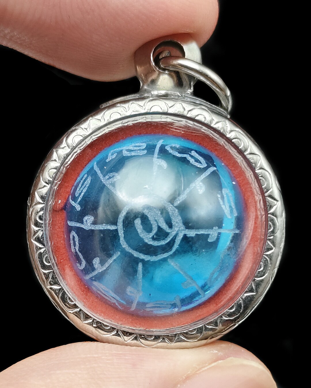 Look Om Blue Crystal Ball Manee Nopparat Look Kaew LP Doo Wat Sakae ...