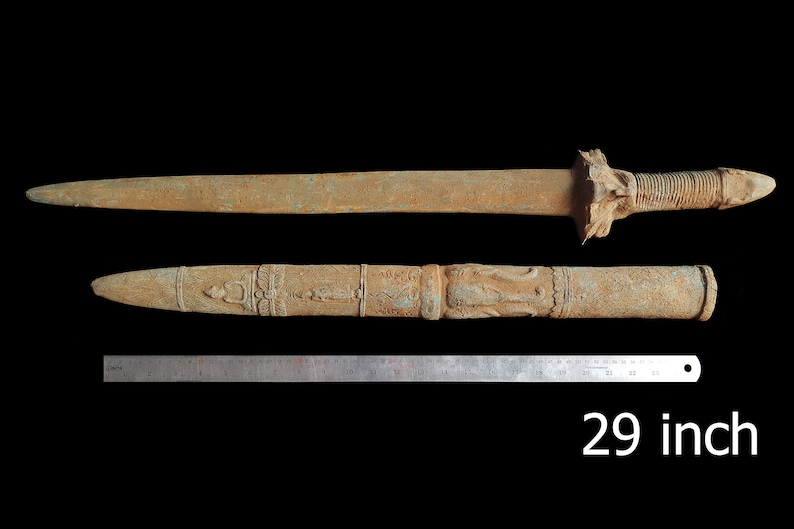 Ancient Samrit Bronze Long Sword Angkor Wat Khmer Buddha Thai | Etsy