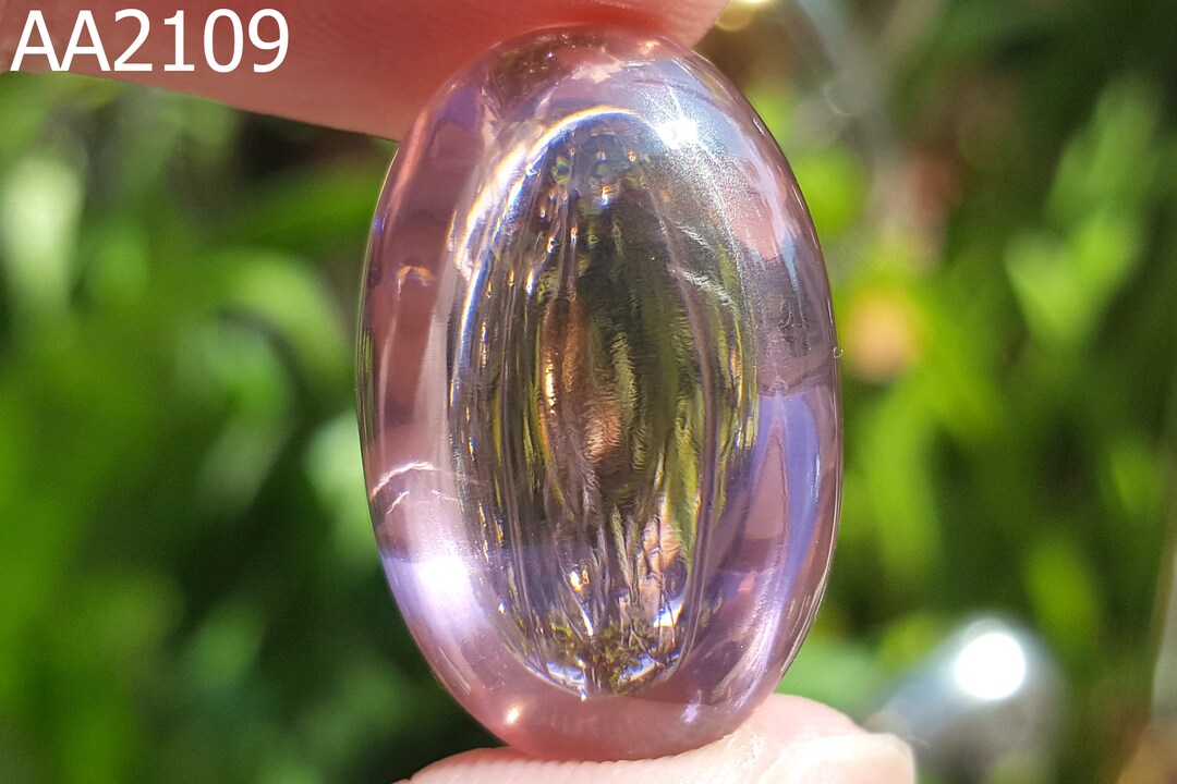 Mystic Pink Oval SOAP Energy Naga Eye Gem Crystal Button Luck Thai ...
