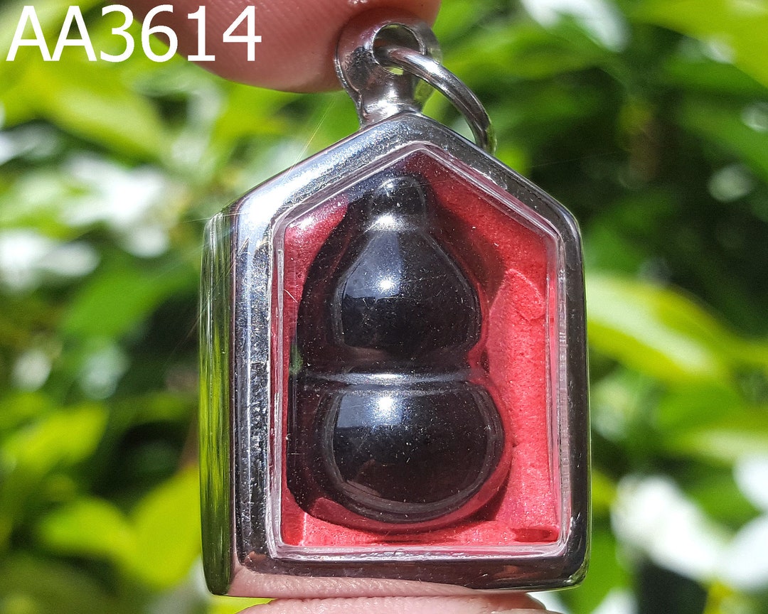 Mystic Black Naga Eye Crystal Stone Calabash Nam Tao Bottle Charm ...