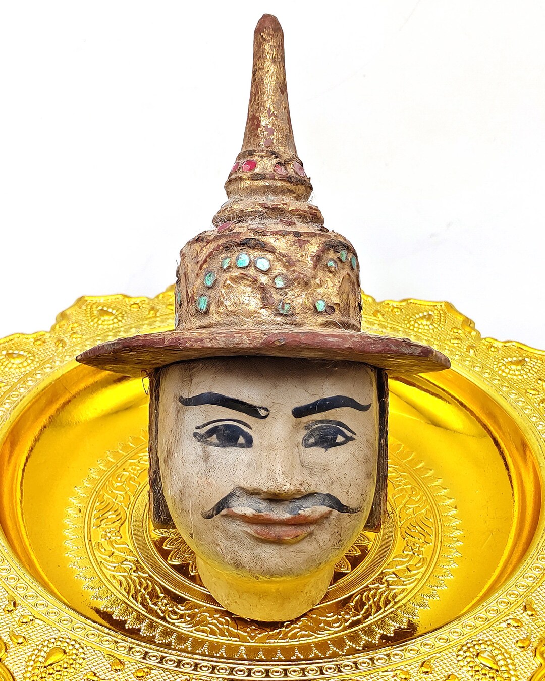 5 Vintage Thai Burmese Soldier Handmade MARIONETTE WOOD PUPPET Buddha ...