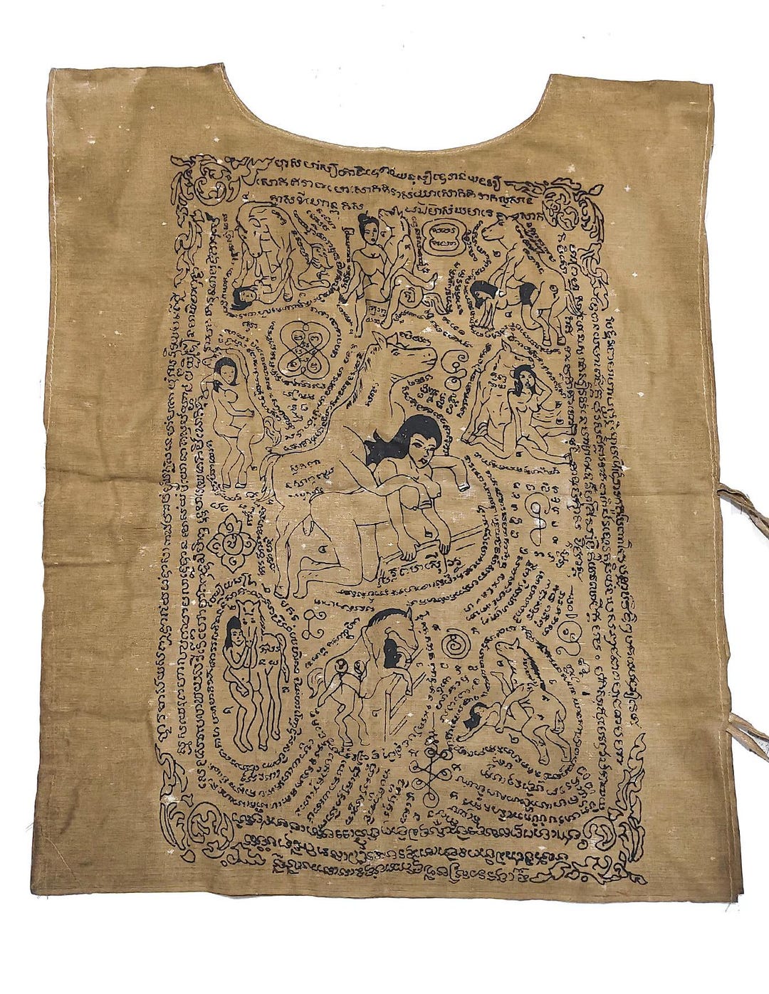 23" Pha Yant Shirt Fabric Kruba Wang Wat Ban Den Temple Ma Sep Nang ...