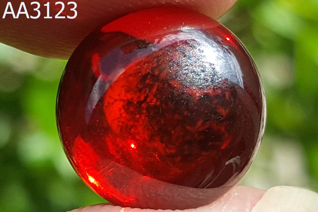 Power Mystic Red Button Energy Naga Eye Gem Crystal Thai Amulet #aa3123 ...