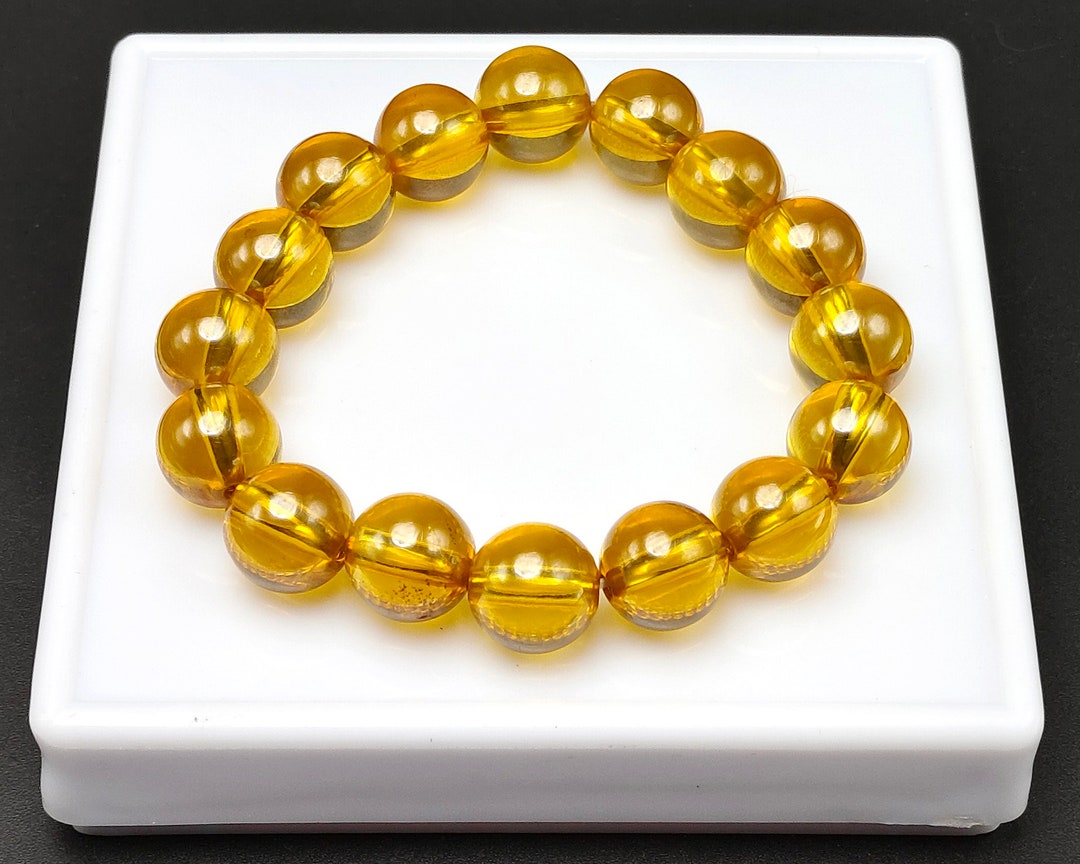 12mm Powerful Mystic Yellow Naga Eye Crystal Stone Mala Beads Charm ...