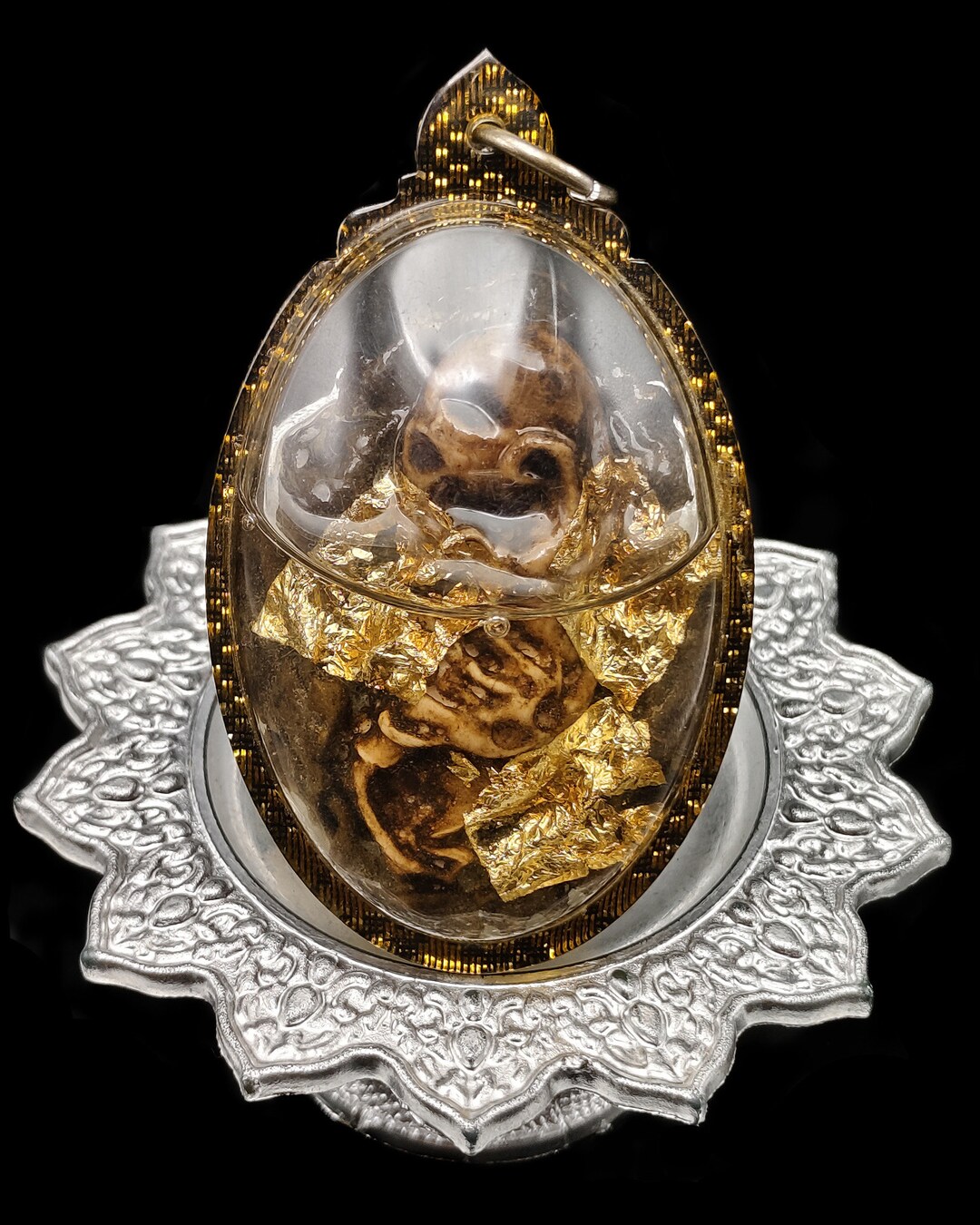 Cased Glit Gold Oil Lope Maeo Yantra Magic Charm Gambling Fortune ...