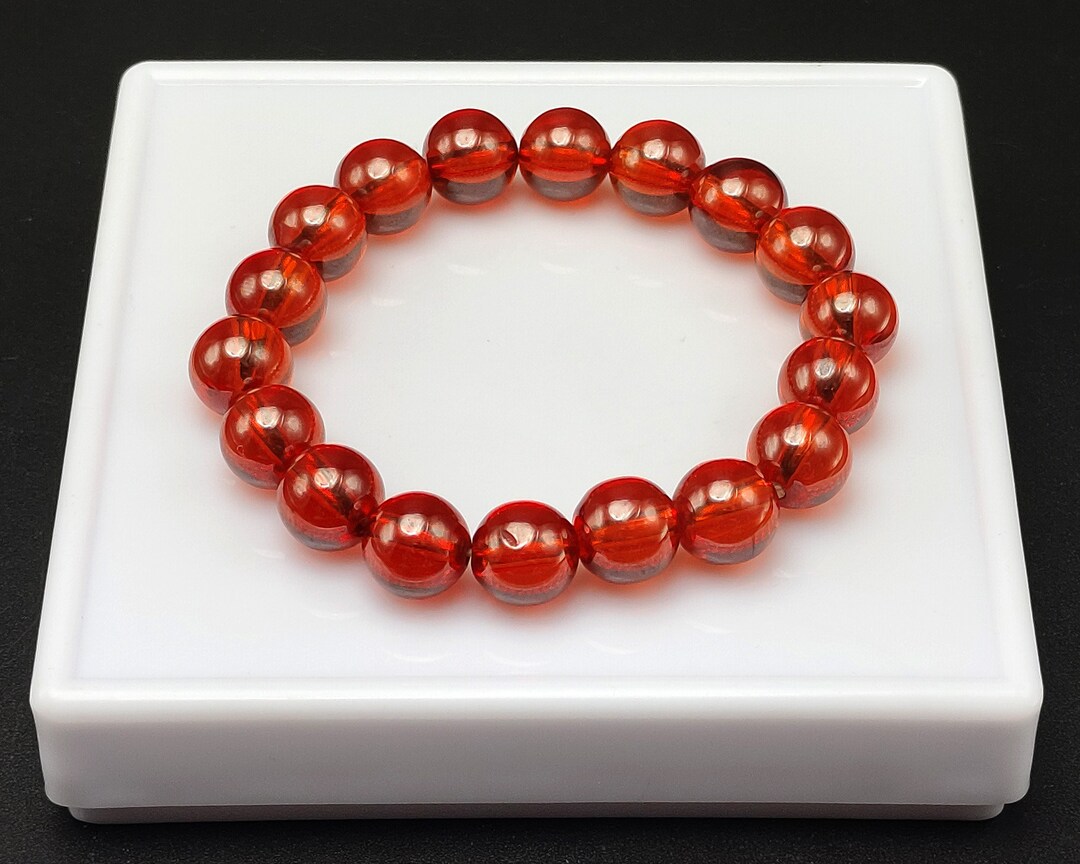 10mm Mystic Red Serpent Phaya Nak Naga Eye Crystal Gemstone Mala Beads ...
