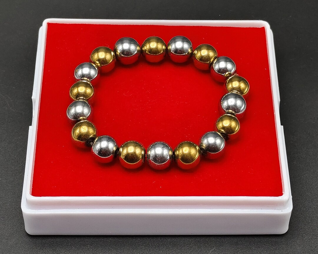 10mm Rare Wonderful LP Somporn Silver Gold Leklai Shape Mala Beads Magic Charm Talisman Wealth ...
