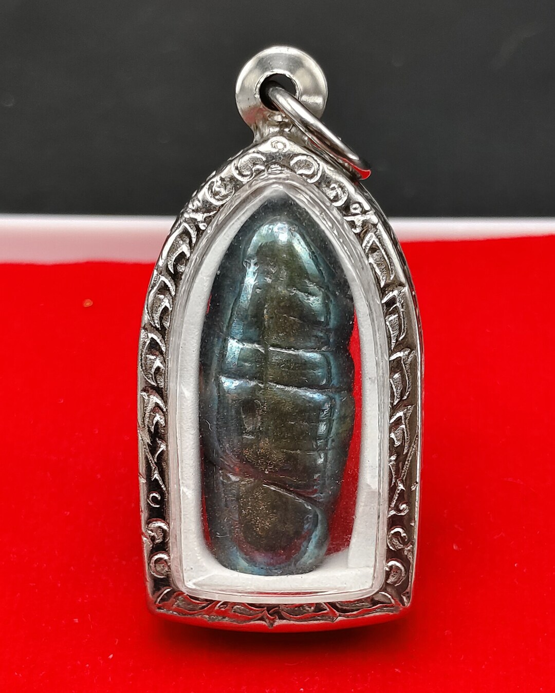 Mysterious Sacred LP Somporn Laos Leklai Stone Suriyan Racha Magic Charm Protect Talisman Thai ...